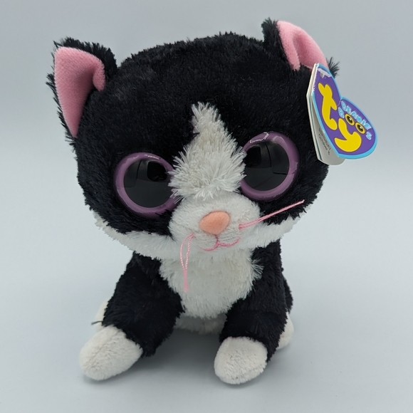 Ty | Toys | Pepper Ty Beanie Babie Boos 6in Black And White Solid Eyes ...